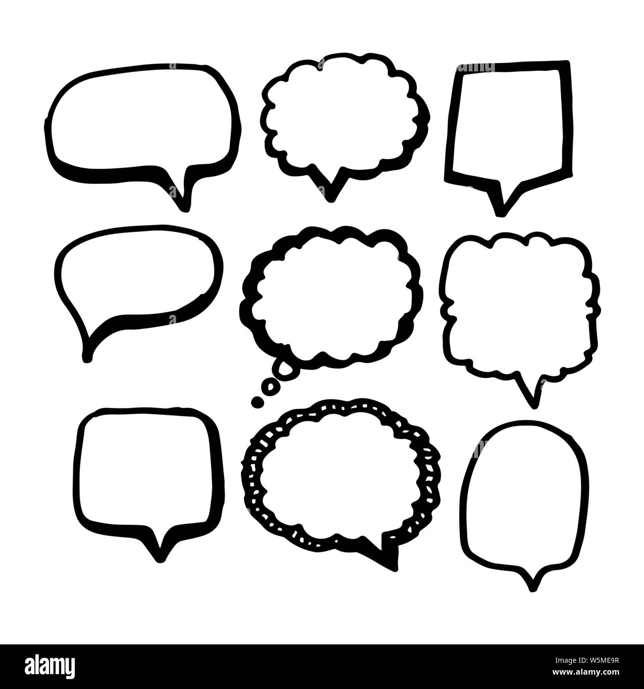 Speech Bubble icon hand drawn Stock Vector Image & Art - Alamy