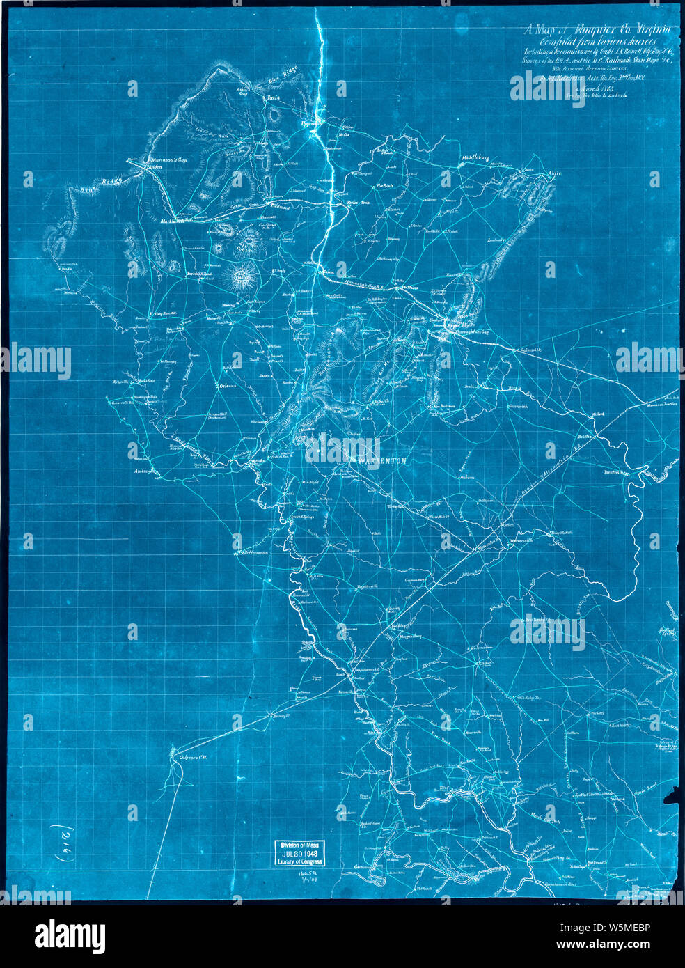 Civil War Maps 0012 A map of Fauquier Co Virginia Inverted Rebuild and ...