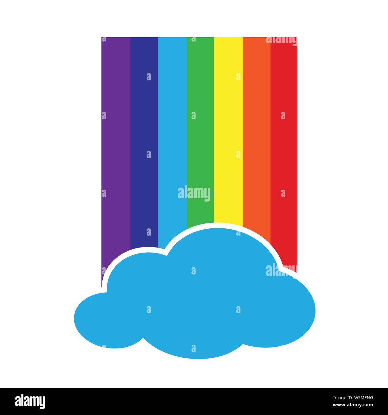 rainbow with cloud icon Stock Vector Image & Art - Alamy
