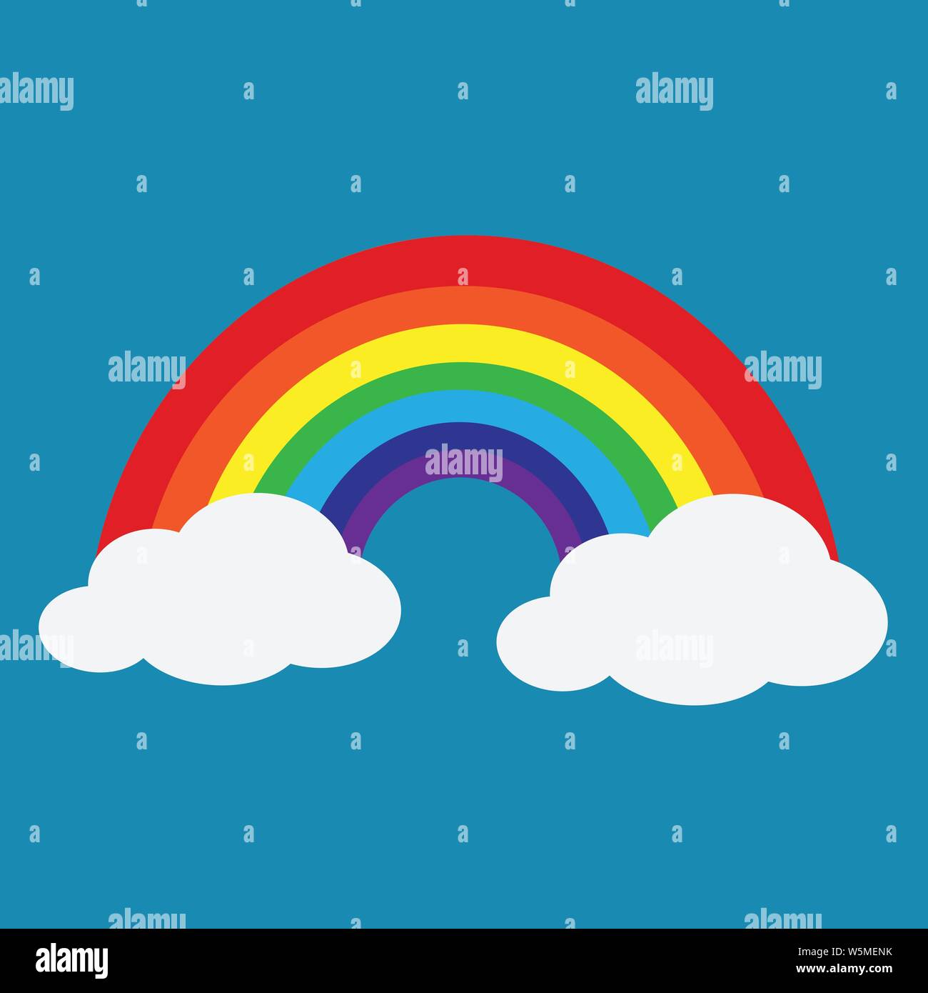 rainbow with cloud icon Stock Vector Image & Art - Alamy
