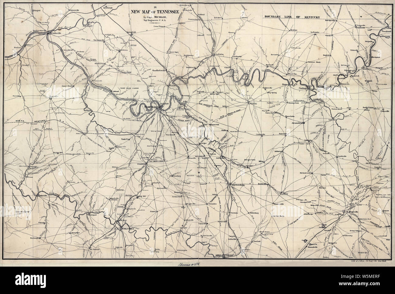 Civil War Maps 0015 A new map of Tennessee Rebuild and Repair Stock ...