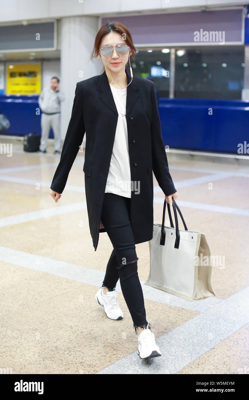 Chinese actress Huang Mengying or Maggie Huang arrives at the Beijing ...