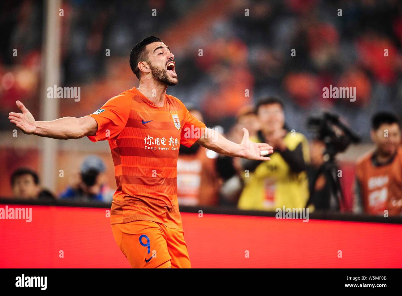 Italian football player Graziano Pelle of Shandong Luneng Taishan F.C ...