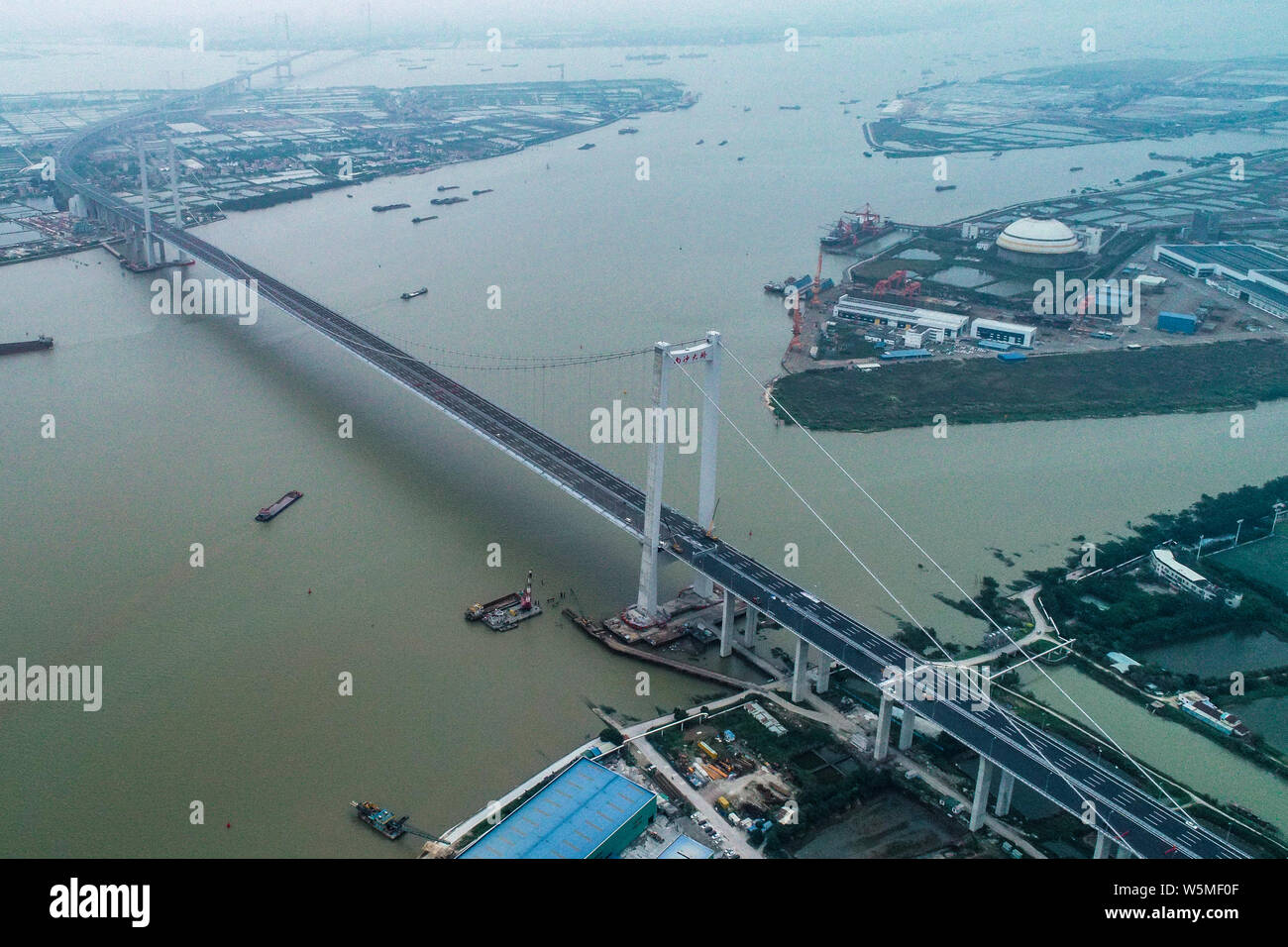 --FILE--The Nansha Bridge, previously known as Second Humen Bridge, is ...
