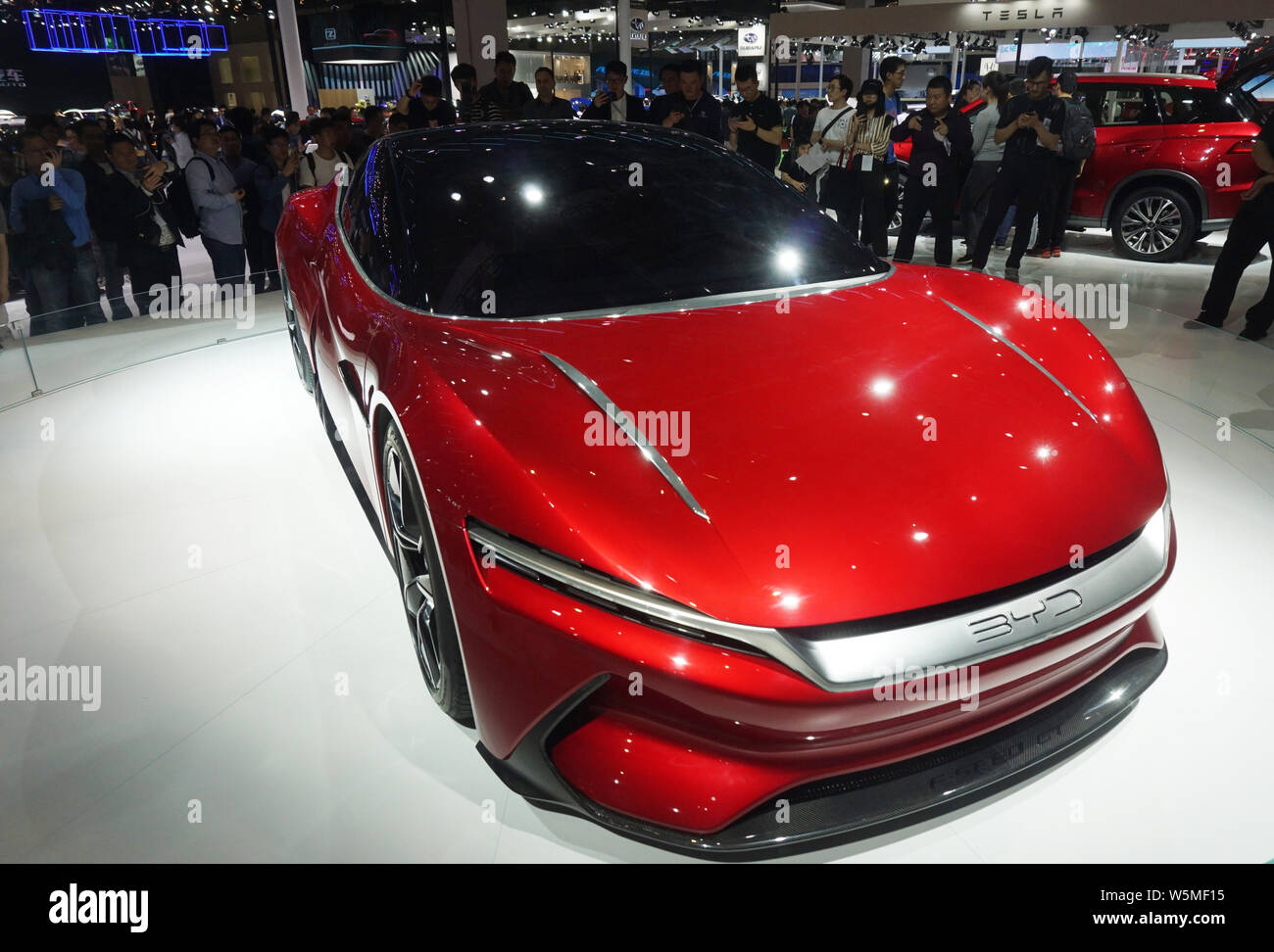 A BYD E-SEED GT All-Electric Supercar is displayed during the 18th ...