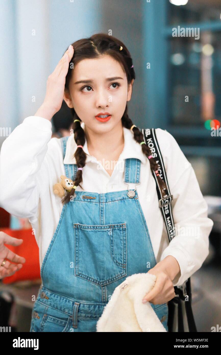 Chinese actress Lareina Song or Song Zuer arrives at an airport in ...