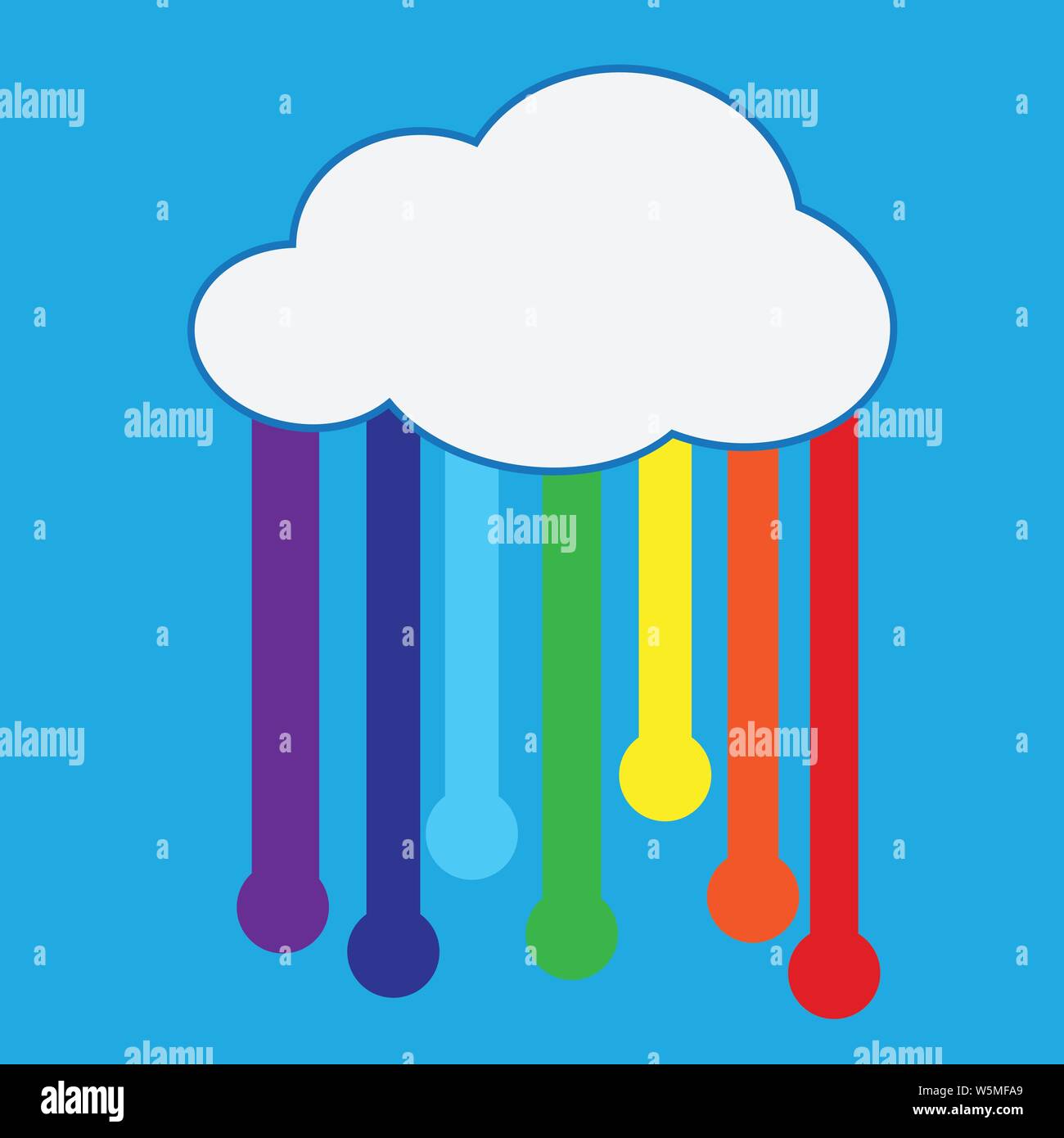 rainbow with cloud icon Stock Vector Image & Art - Alamy