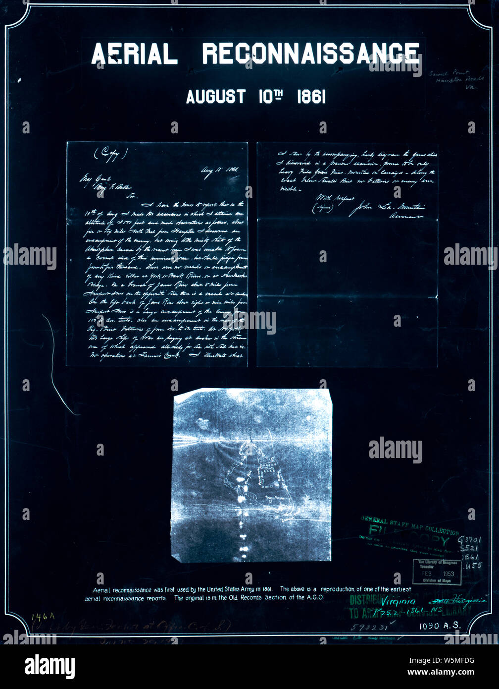 Civil War Maps 0026 Aerial reconnaissance August 10th 1861 Sewells ...
