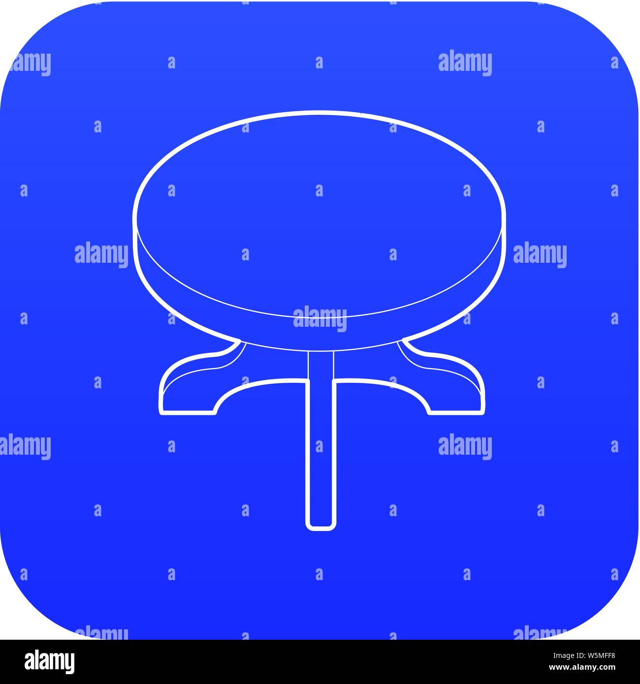 Round table icon blue vector Stock Vector Image & Art - Alamy