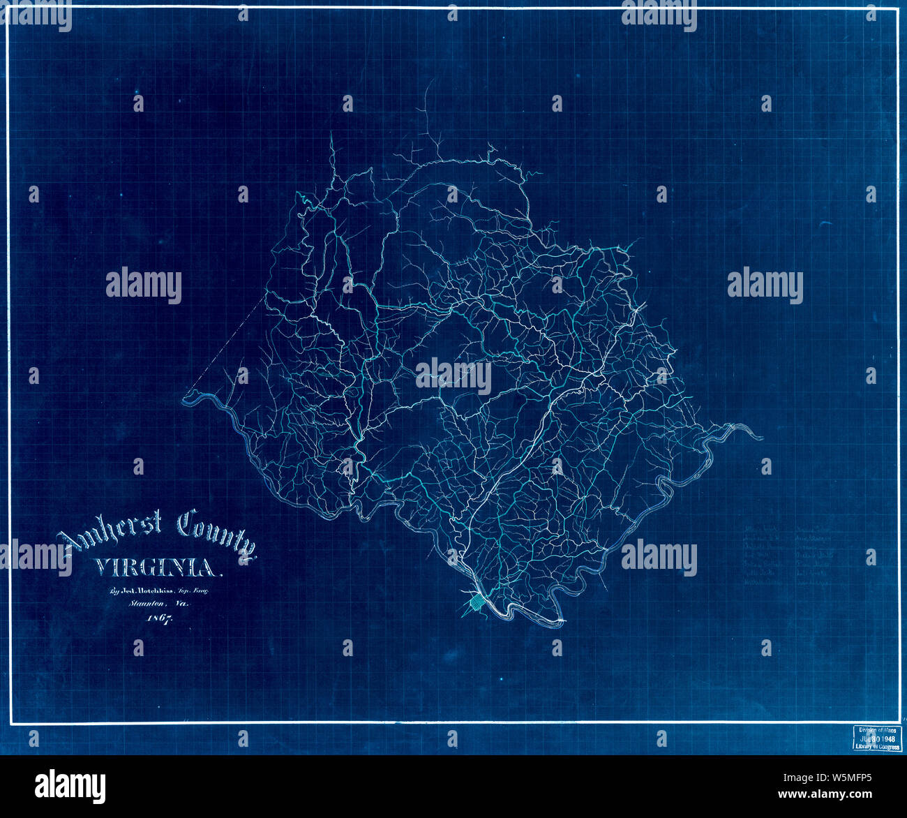 Amherst county map hi-res stock photography and images - Alamy