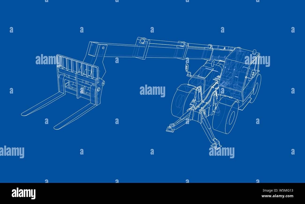 Forklift concept. Vector rendering of 3d Stock Vector Image & Art - Alamy