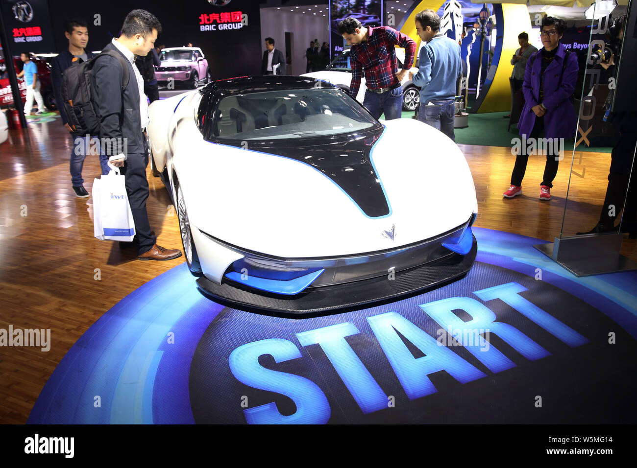 --FILE--An ARCFOX-7 electric concept car of BAIC Group is on display ...
