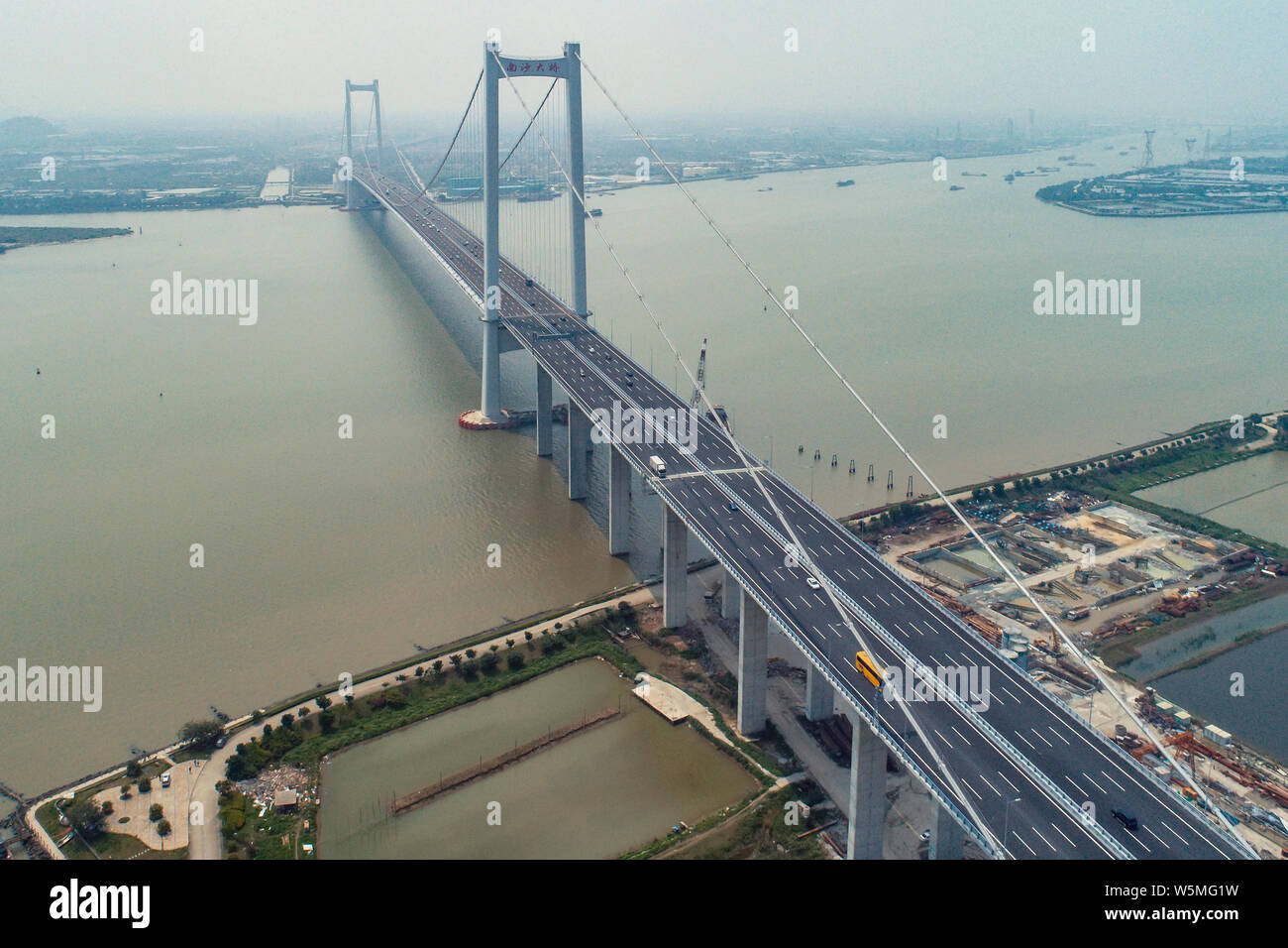 The Nansha Bridge, previously known as Second Humen Bridge, opens to ...