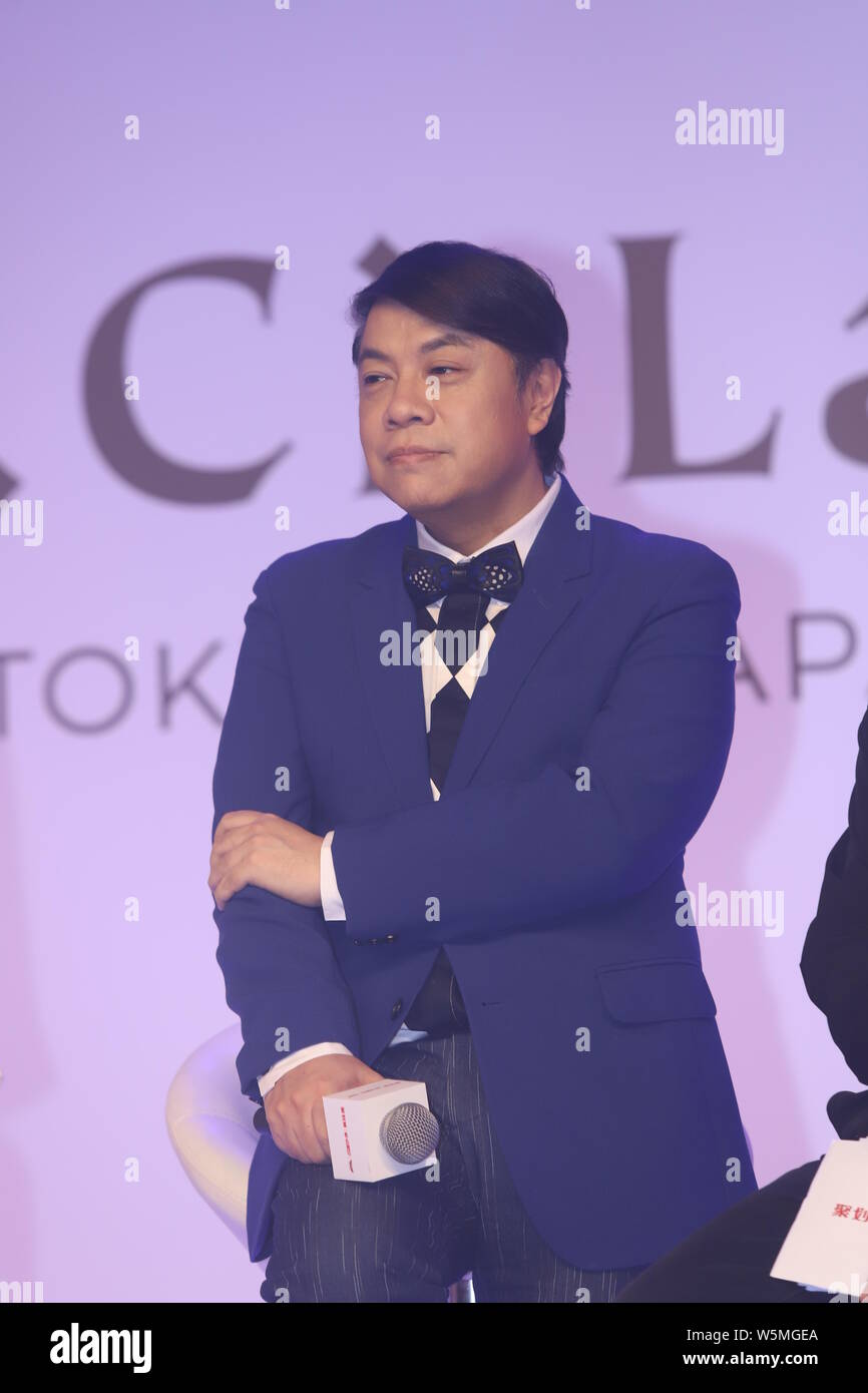 Taiwanese host Kevin Tsai attends a promotional event for Dr. Ci:Labo ...