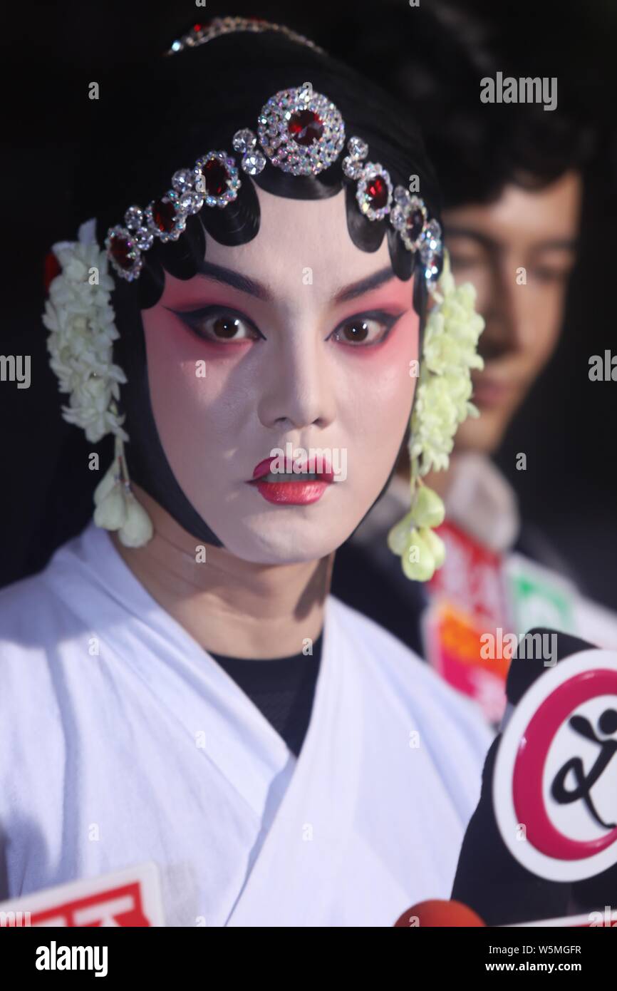 Chinese actor Yin Zheng poses during a filming session on set of the ...