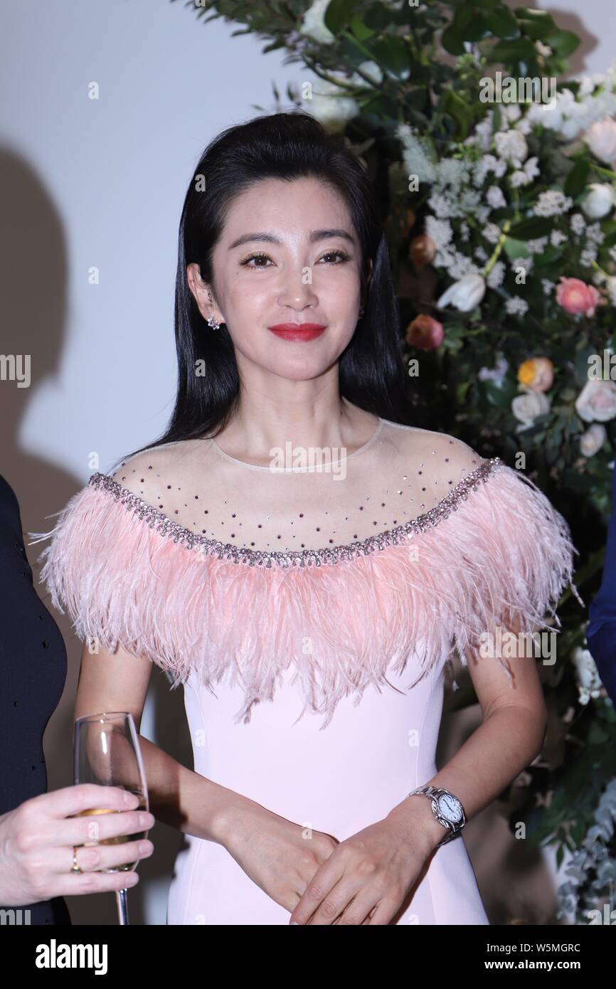 Chinese actress Li Bingbing attends the ribbon-cutting ceremony for ...