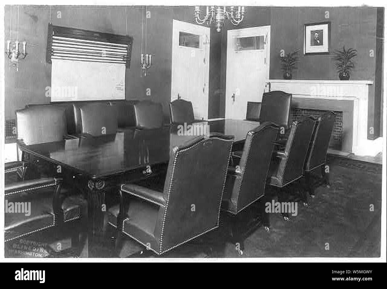 D.C. Wash. - White House Offices- Conference room with table and ten ...
