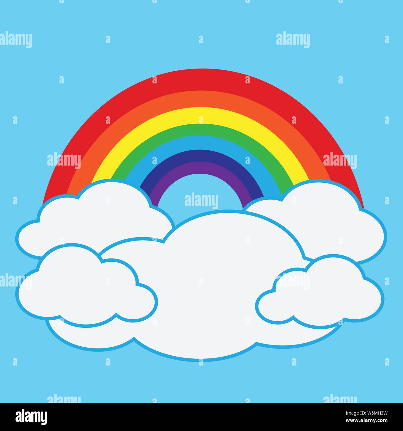 rainbow with cloud icon Stock Vector Image & Art - Alamy