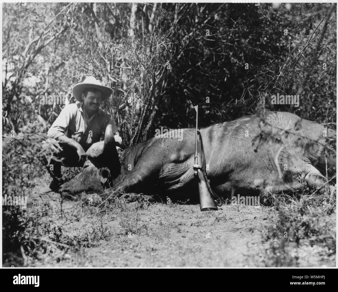 Ernest Hemingway on Safari in Africa; Scope and content: Photograph of ...