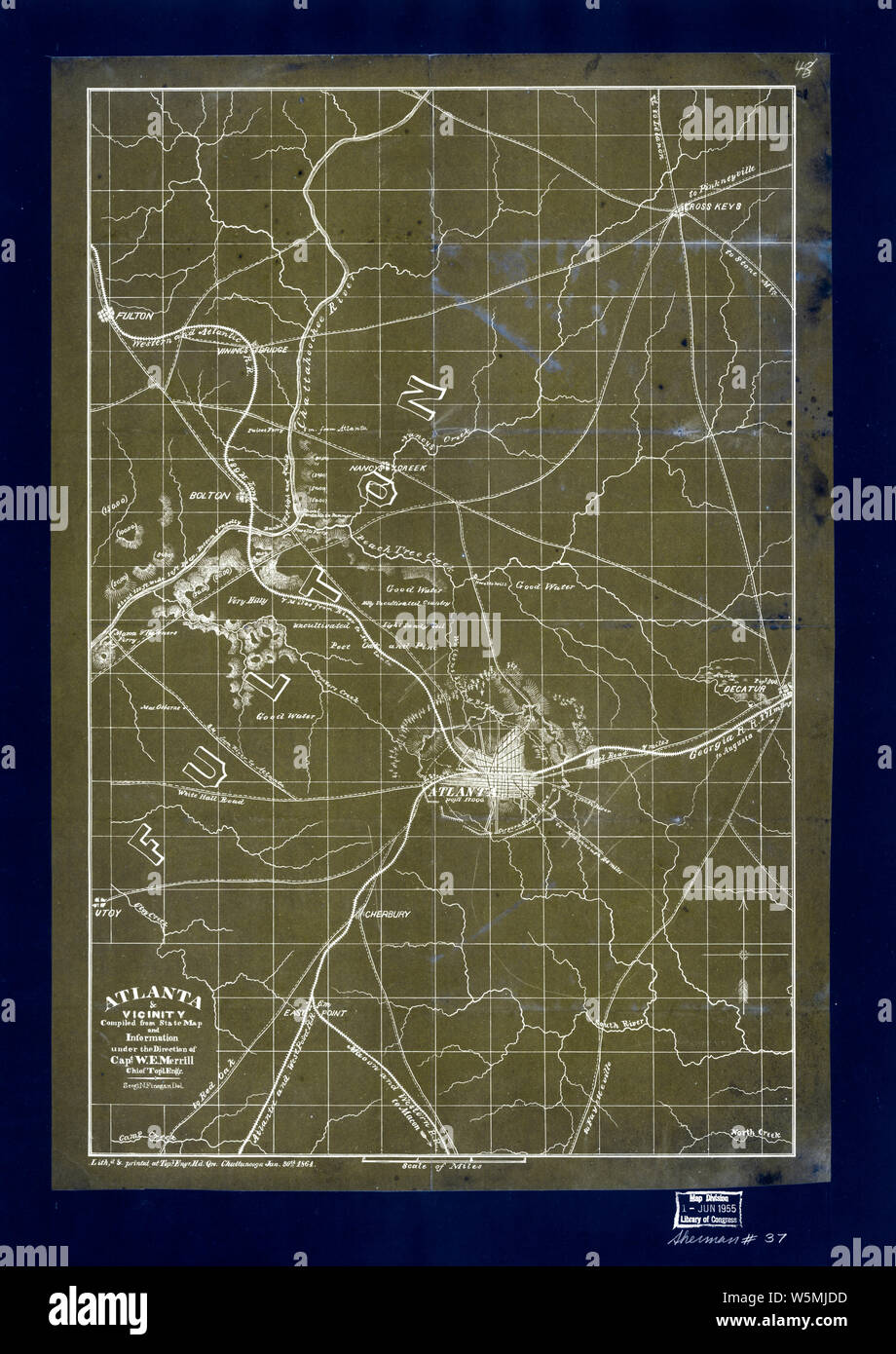 Civil War Maps 0059 Atlanta vicinity compiled from state map and ...