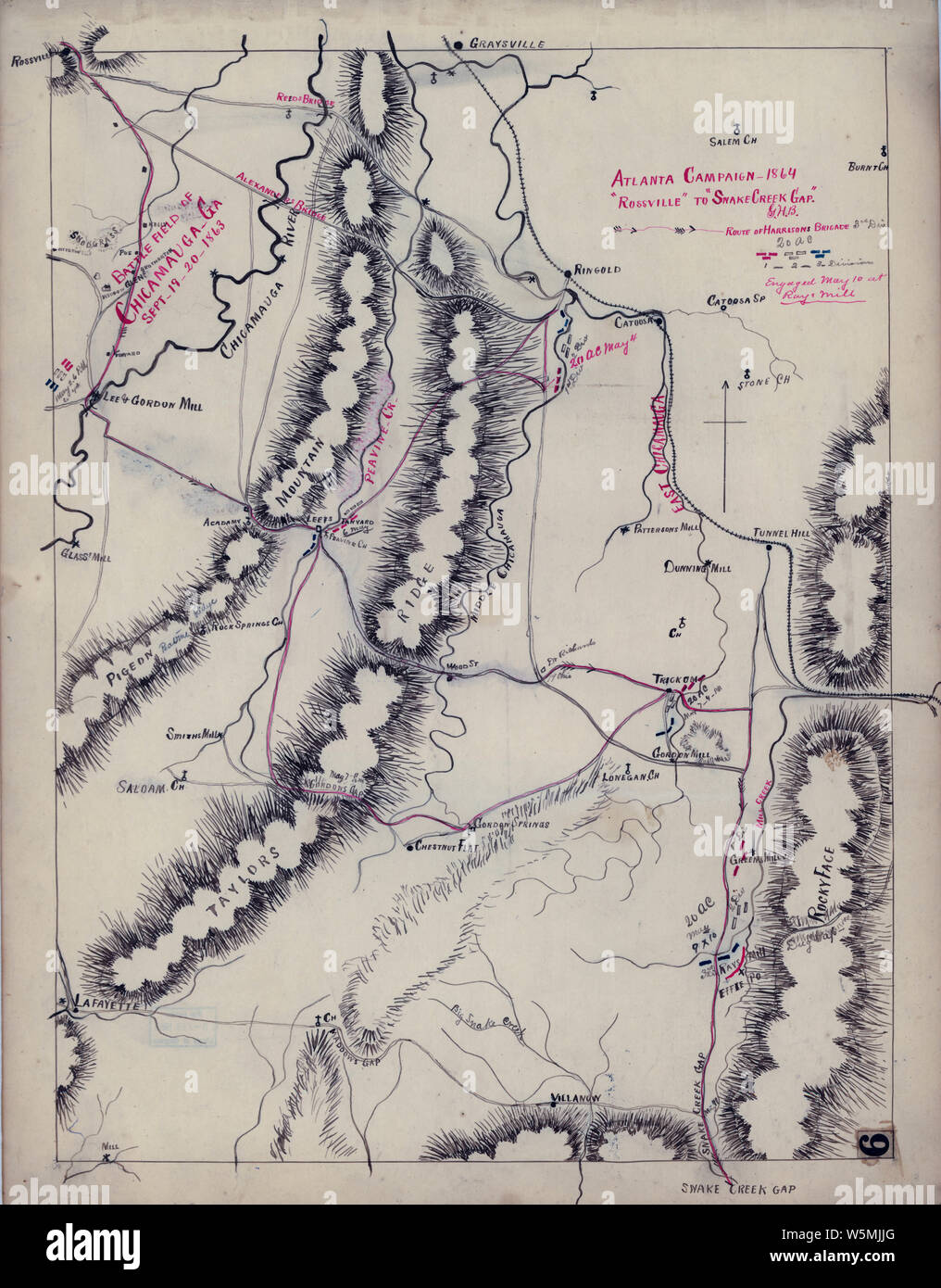 Civil War Maps 0060 Atlanta campaign-1864 ''Rossville'' to ''Snake ...