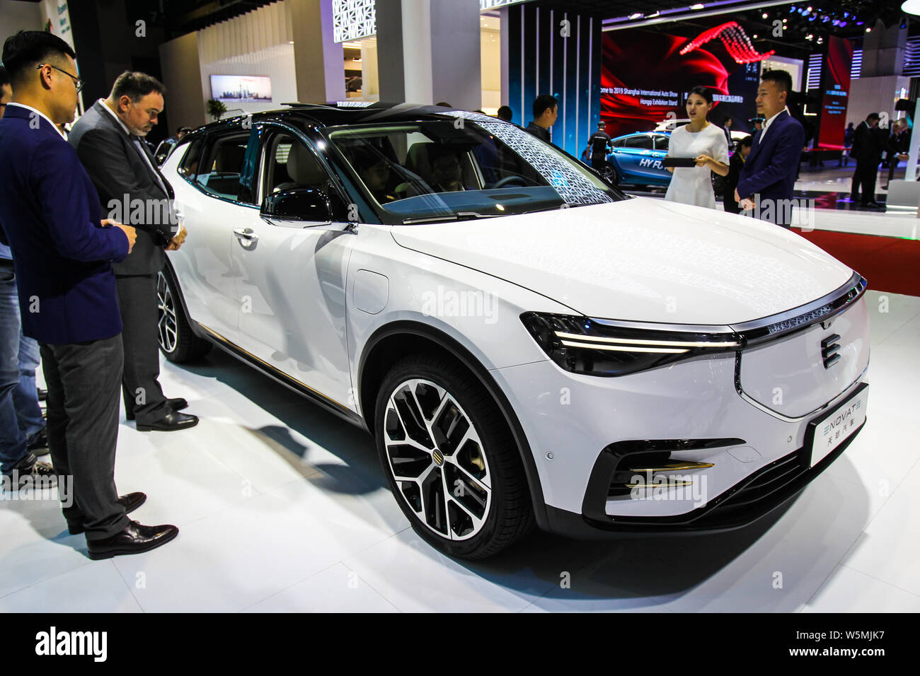 The Enovate ME7 SUV EV is on display during the 18th Shanghai ...