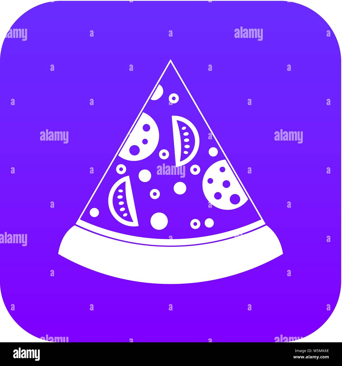 Slice of pizza icon digital purple Stock Vector Image & Art - Alamy