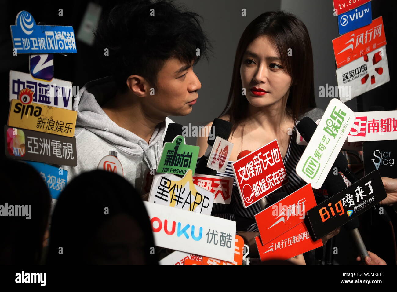 Chinese actress Qin Lan, right, and Hong Kong singer, actor and ...