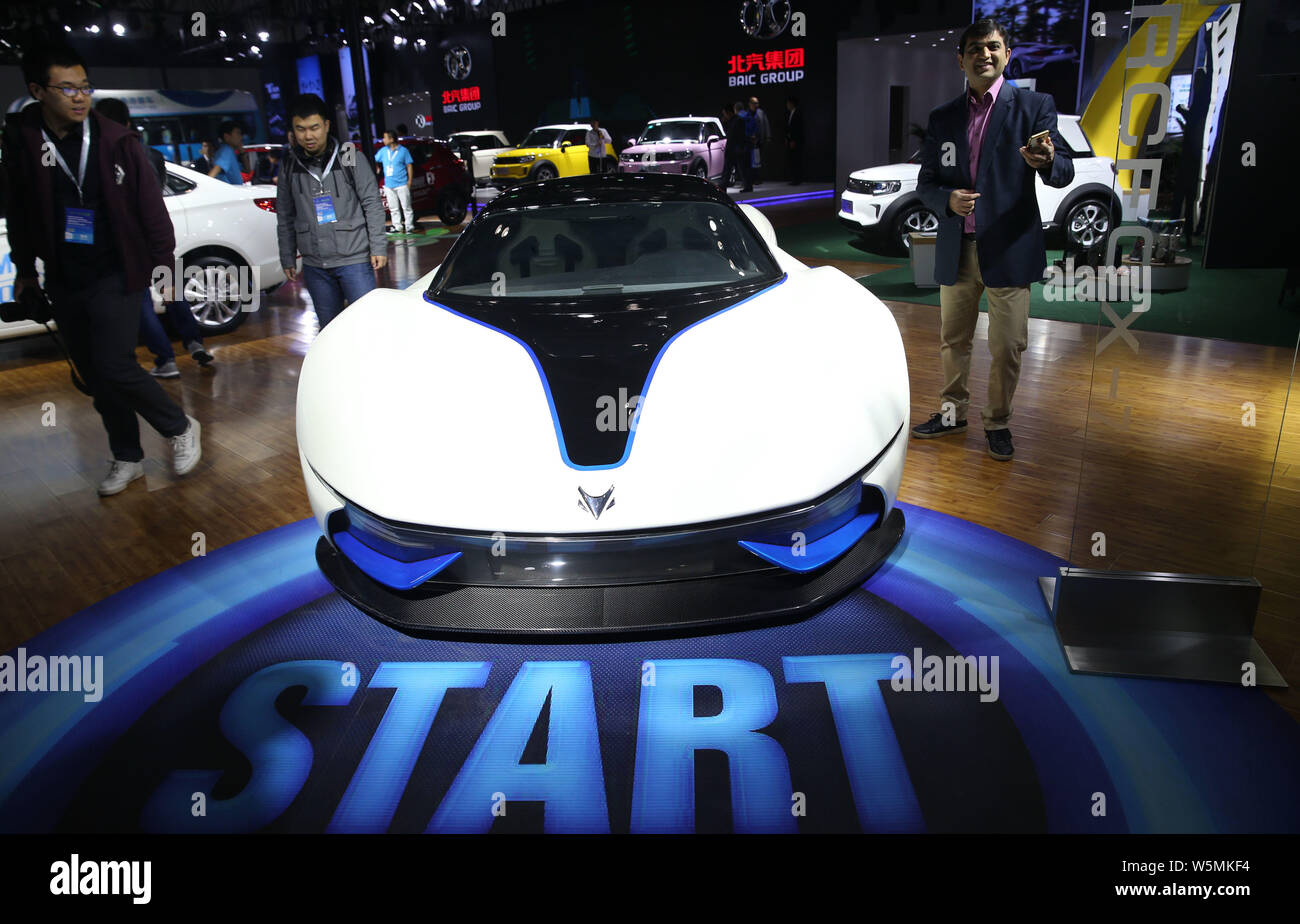 --FILE--An ARCFOX-7 electric concept car of BAIC Group is on display ...