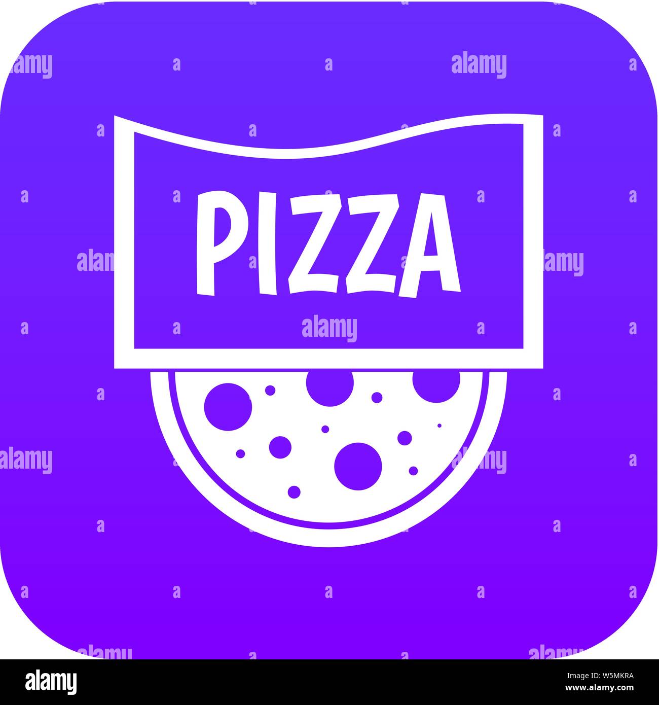 Pizza badge or signboard icon digital purple Stock Vector Image & Art ...