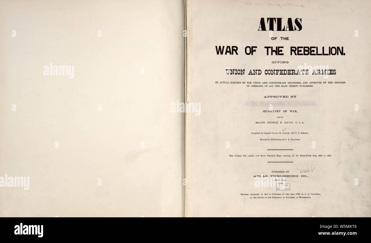 Civil War Maps 0076 Atlas of the war of the Rebellion giving Union and ...