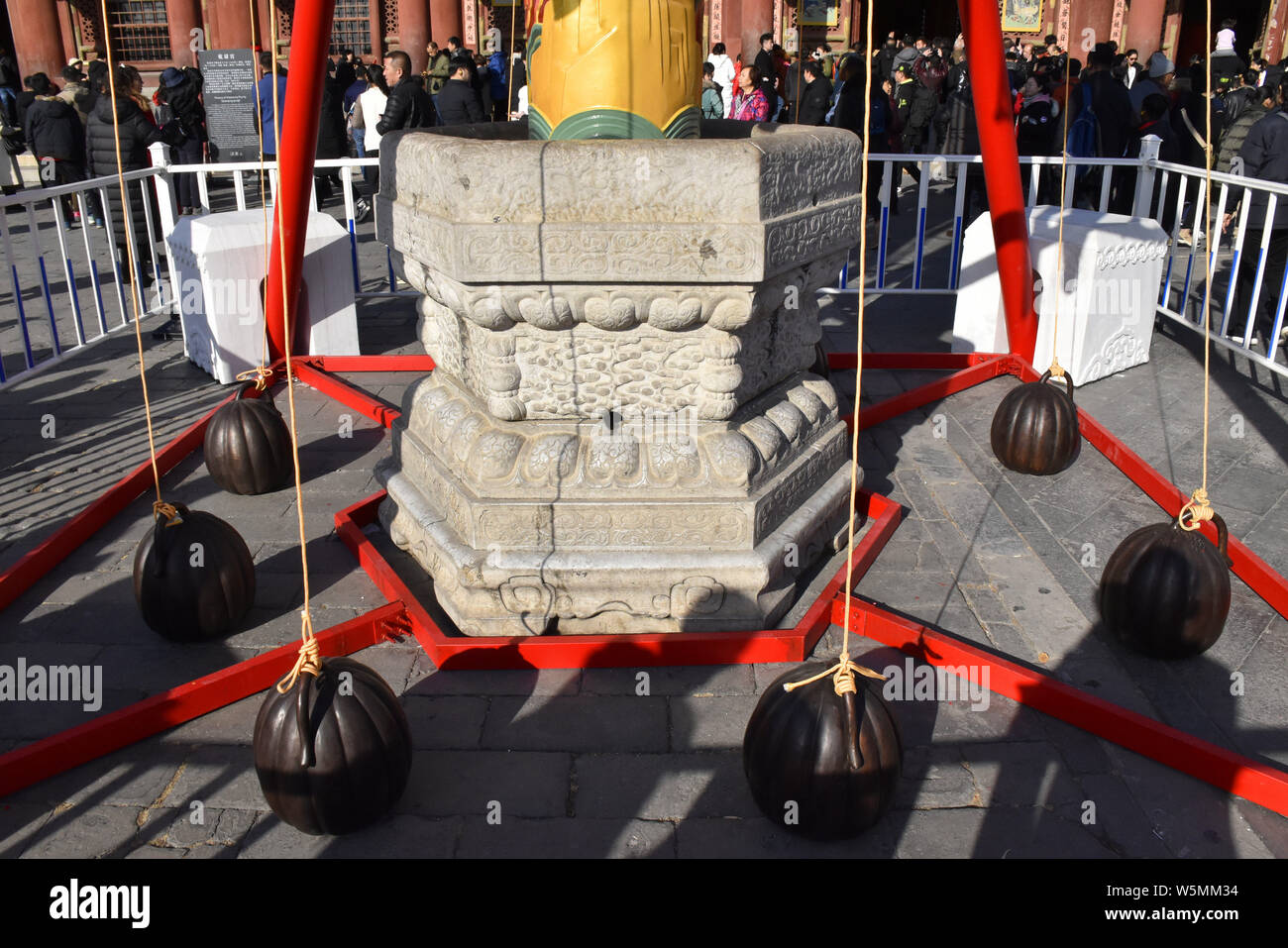 --FILE--The Longevity Lanterns (wanshou deng) are displayed at the ...