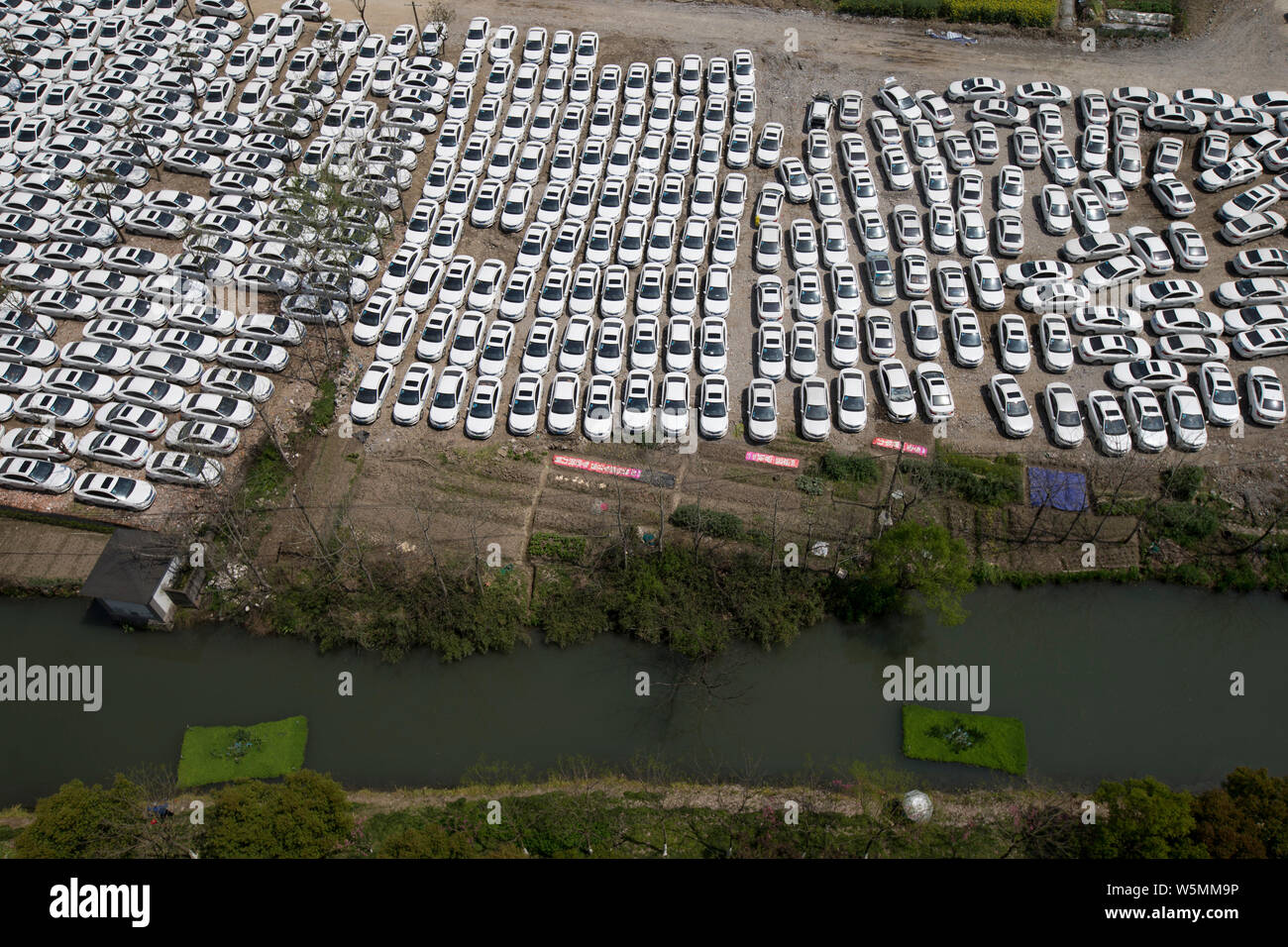 Broken and abandoned electric vehicle (EV) of a Chinese car-sharing ...