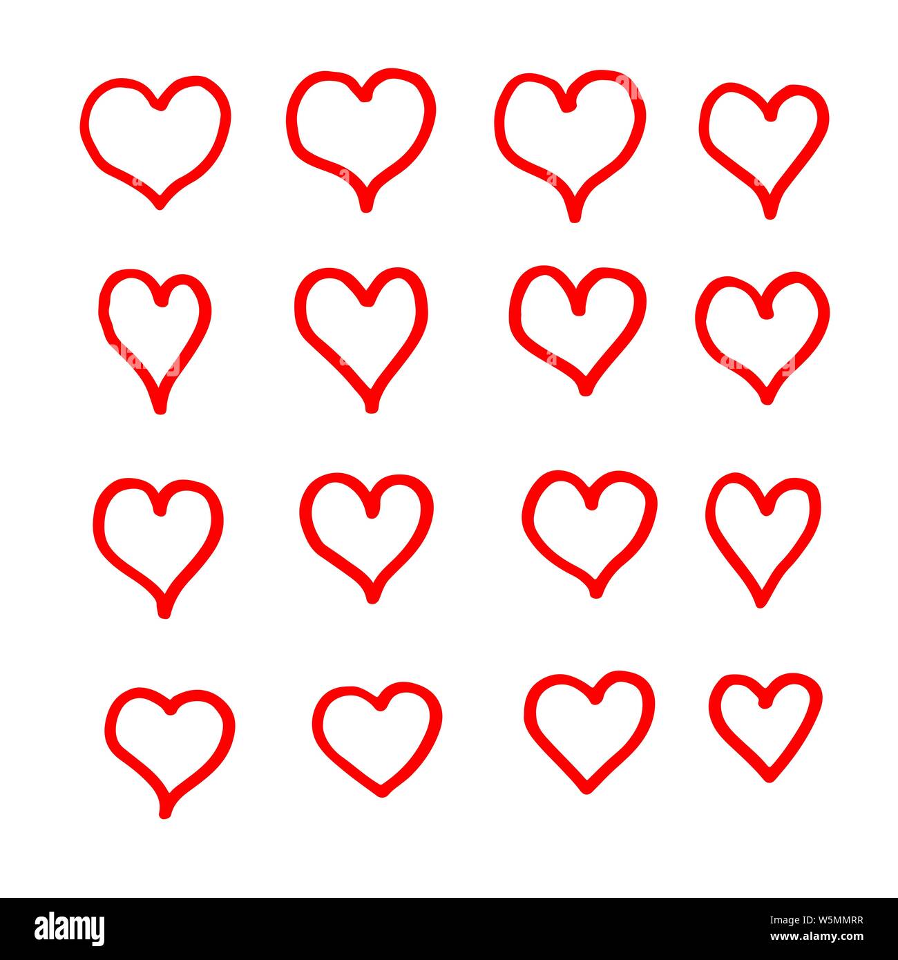 heart icon design hand draw Stock Vector Image & Art - Alamy