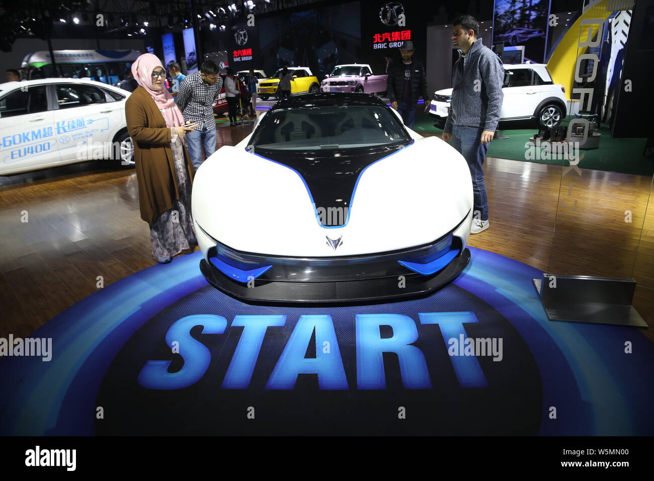 --FILE--An ARCFOX-7 electric concept car of BAIC Group is on display ...