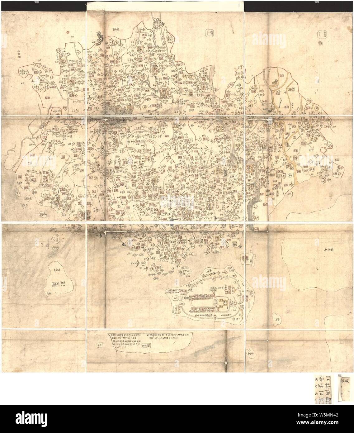 Da Ming yi tong shan he tu Stock Photo - Alamy