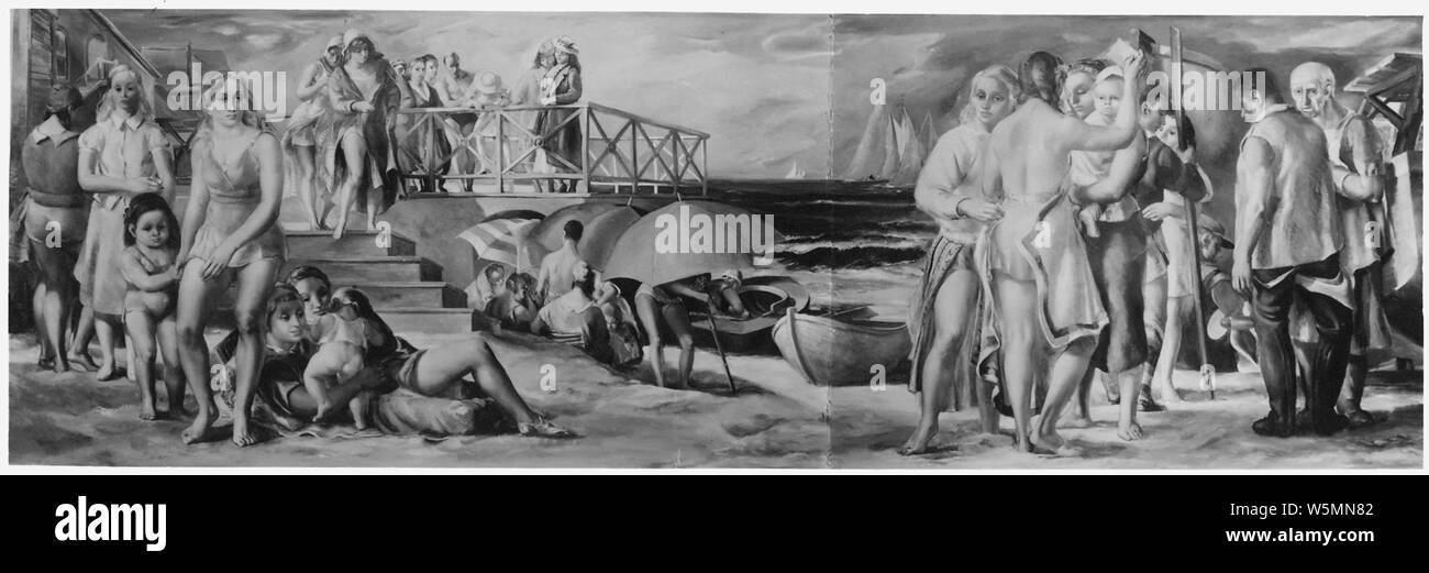 Bathers paintings Black and White Stock Photos & Images - Alamy