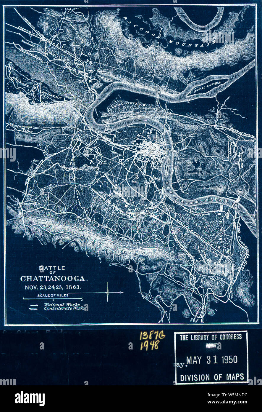 Civil War Maps 0124 Battle of Chattanooga Nov 23 24 25 1863 Inverted ...