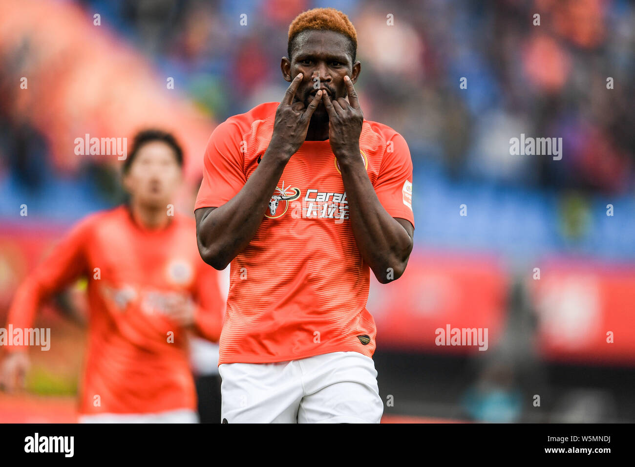 Senegalese football player Makhete Diop of Beijing Renhe F.C ...