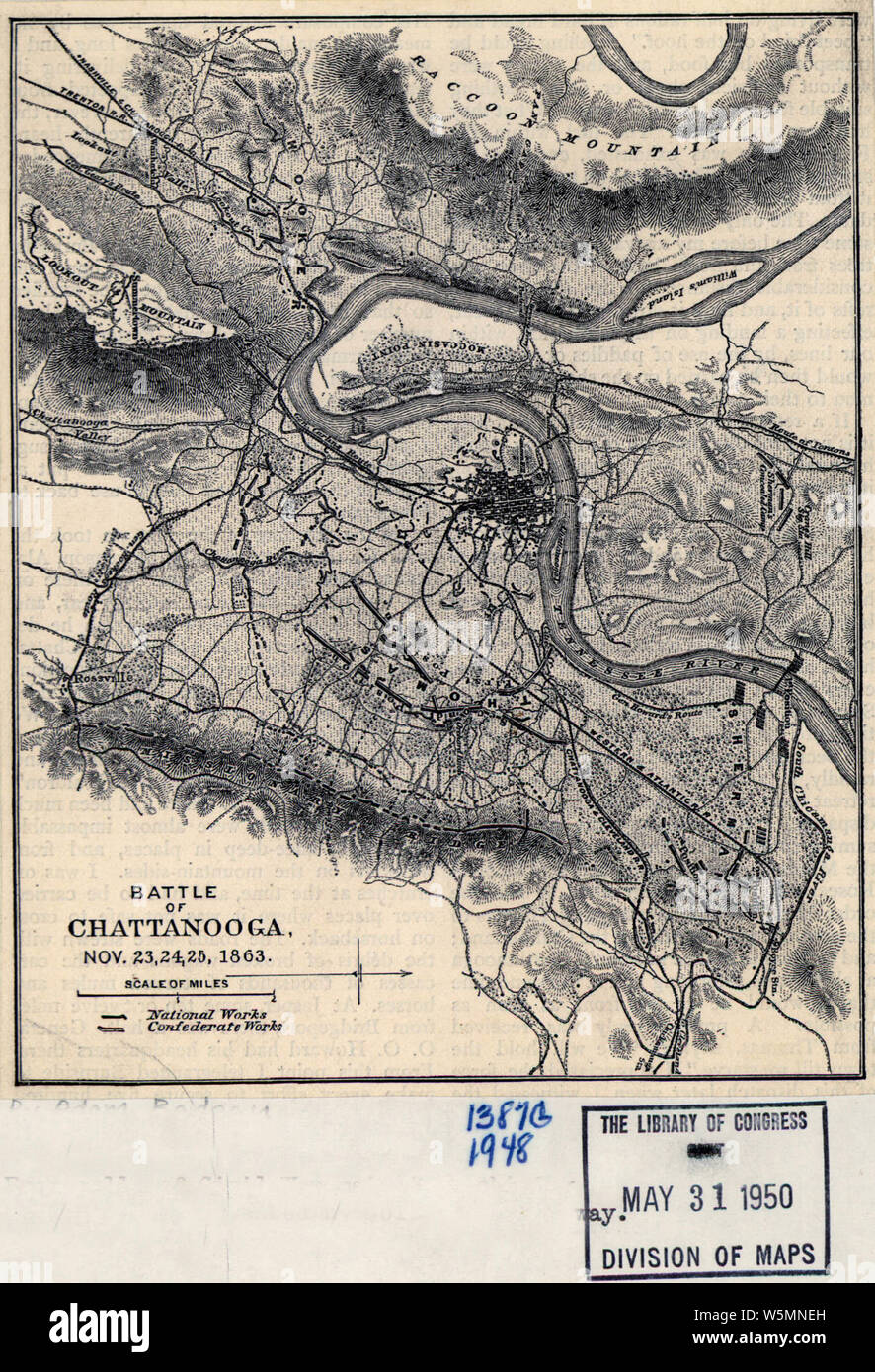 Civil War Maps 0124 Battle of Chattanooga Nov 23 24 25 1863 Rebuild and ...