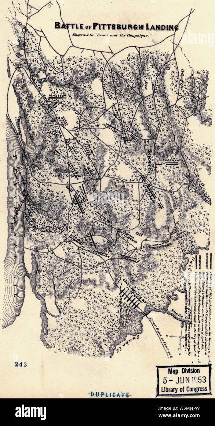 Civil War Battle Map Shiloh