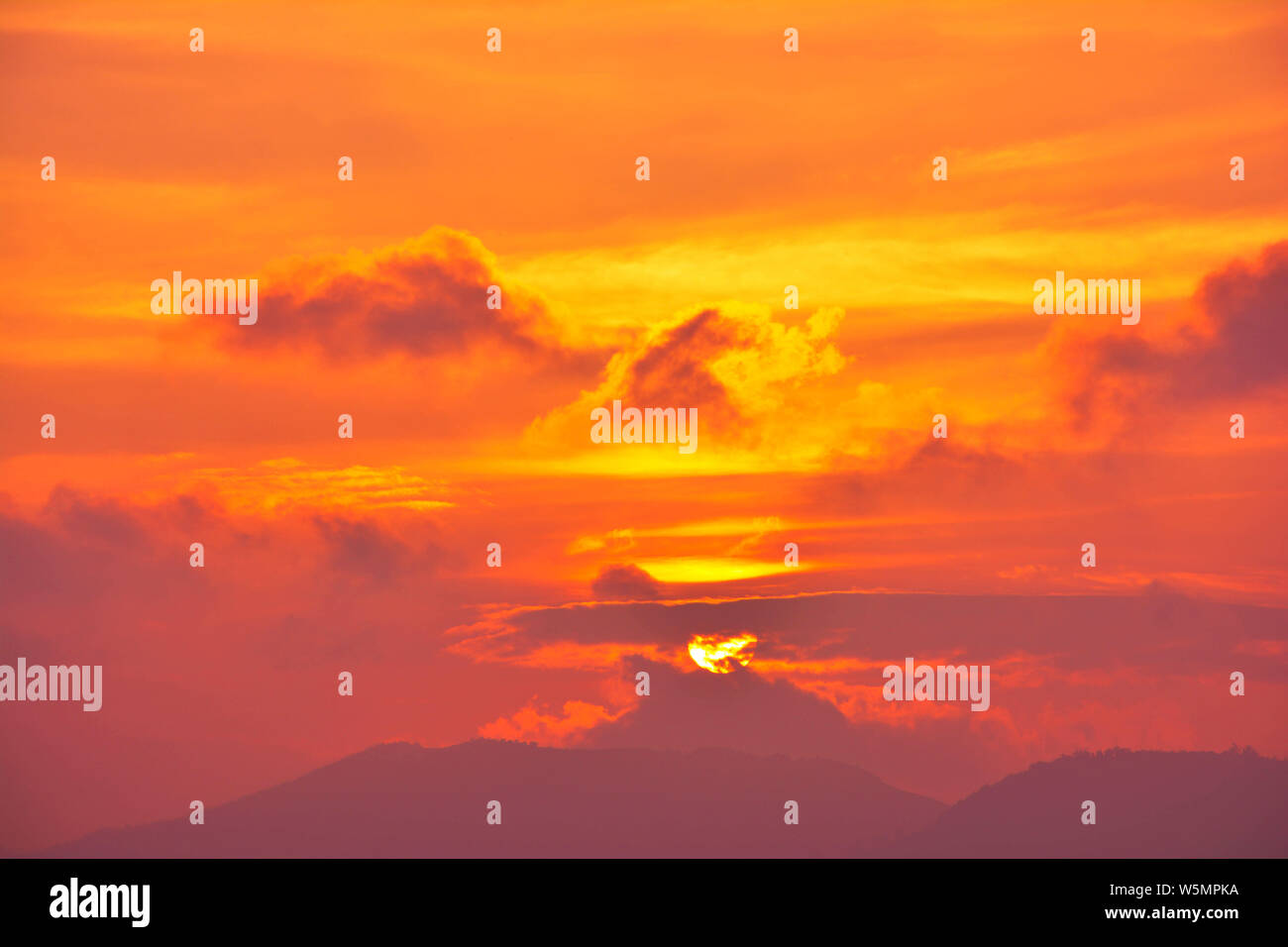 Orange abstract sunset sky, Horizontal image Stock Photo - Alamy