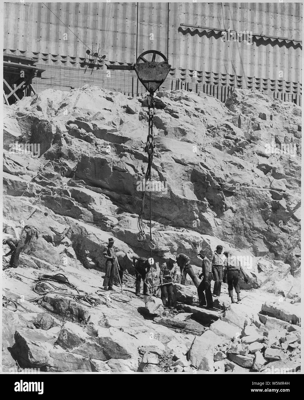Final cleanup of bedrock in the crevice area.; Scope and content ...