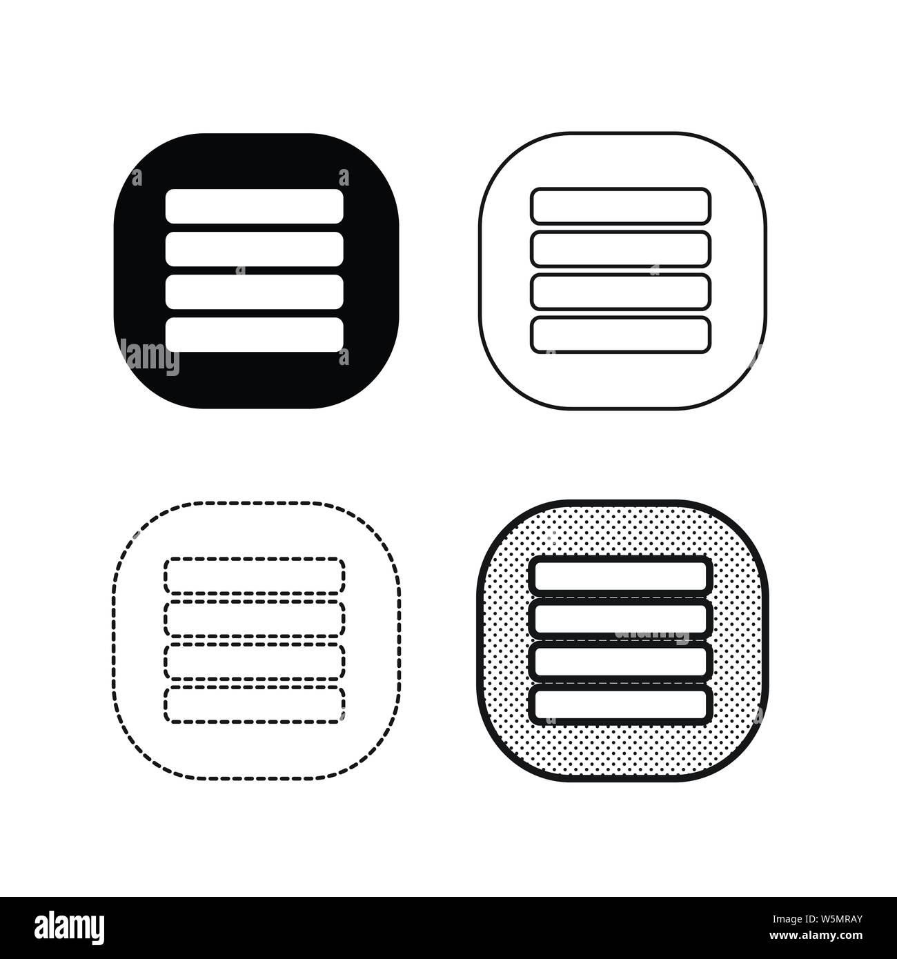 Menu icon vector Stock Vector Image & Art - Alamy