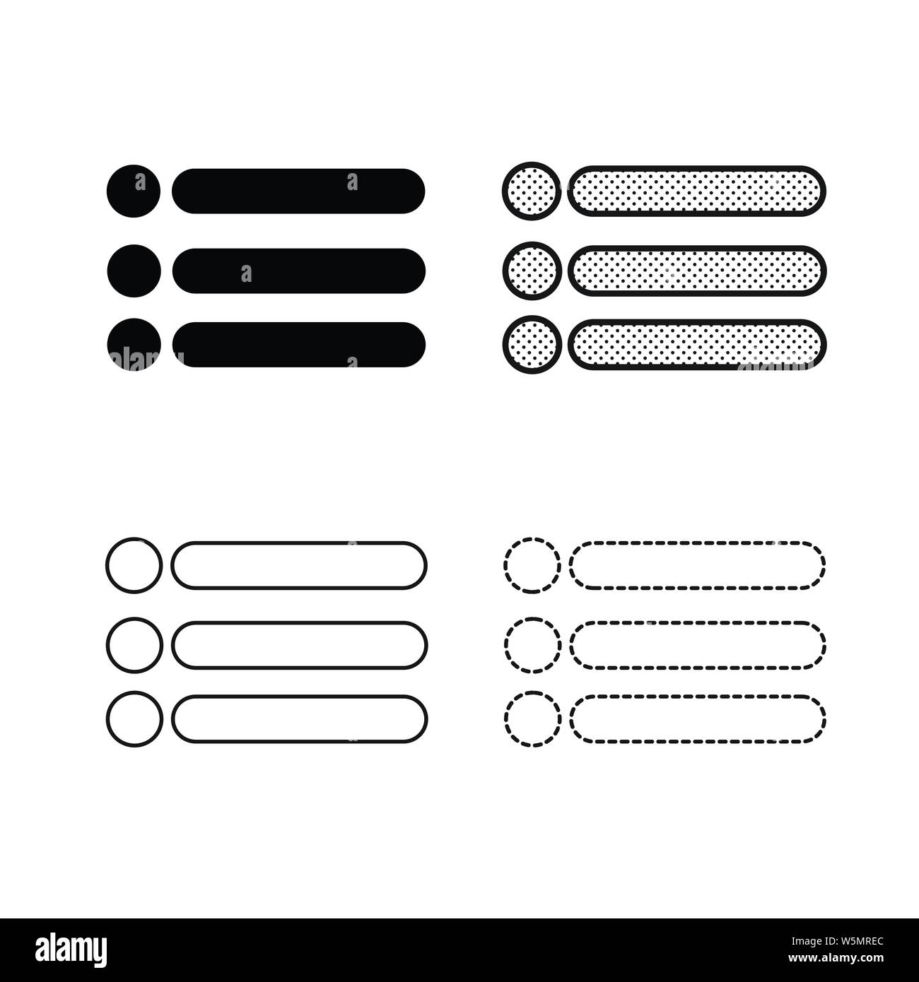 Menu icons vector Stock Vector Image & Art - Alamy