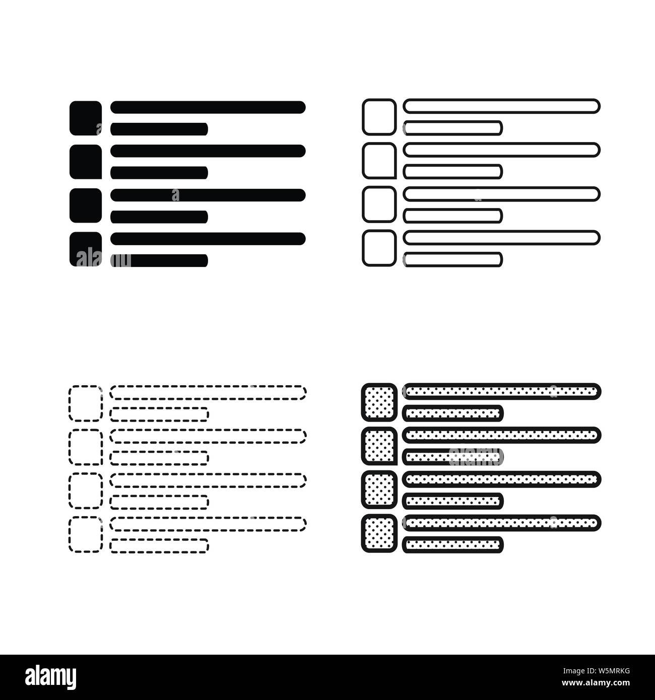 Menu icons vector Stock Vector Image & Art - Alamy
