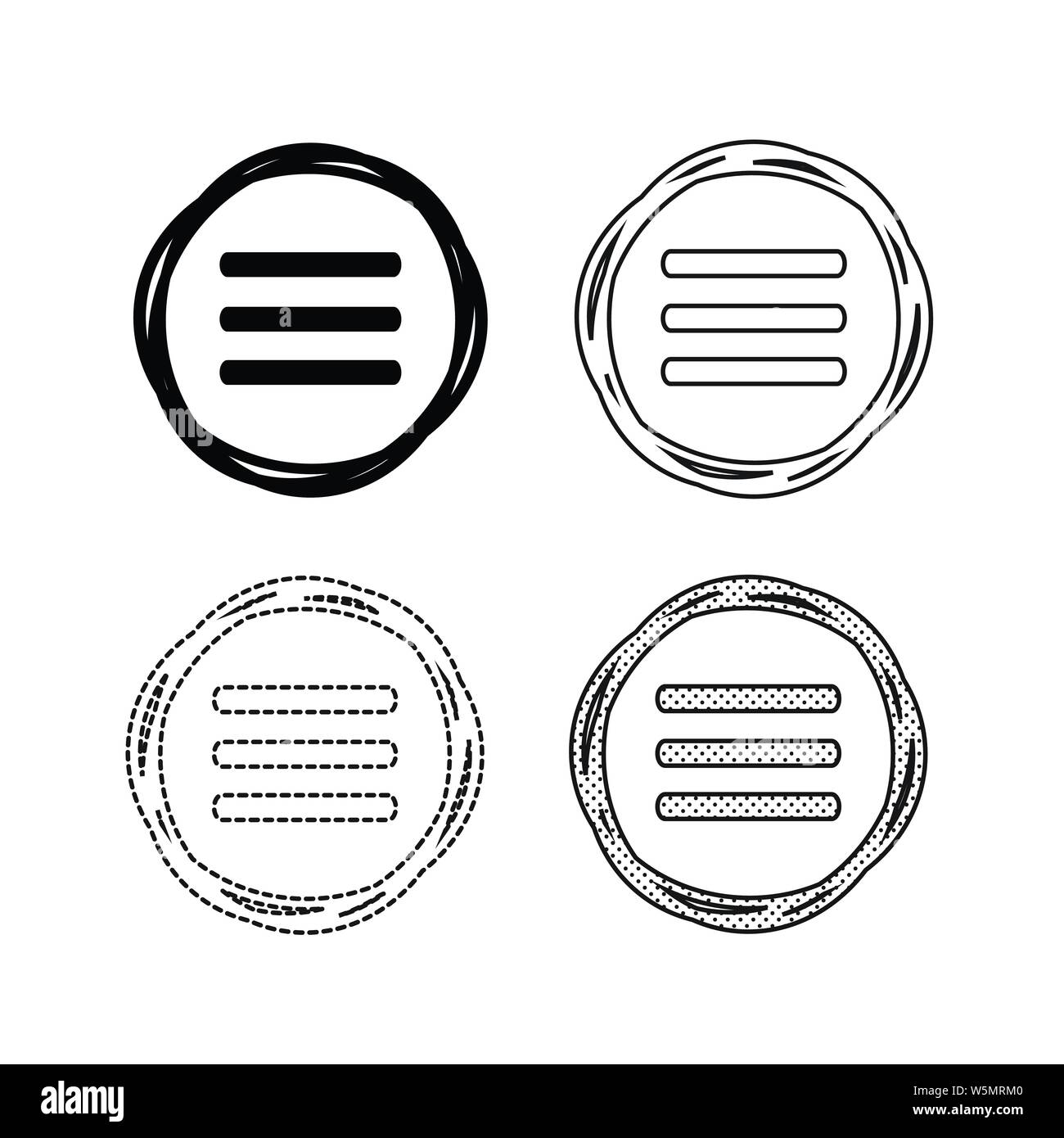 Menu icons vector Stock Vector Image & Art - Alamy