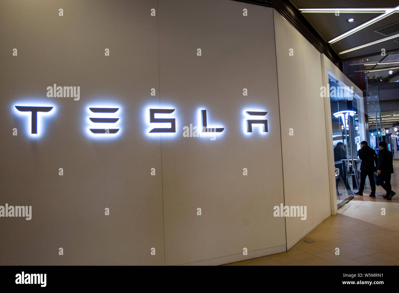 --FILE--View of a Tesla store in Shanghai, China, 4 March 2019. Tesla ...