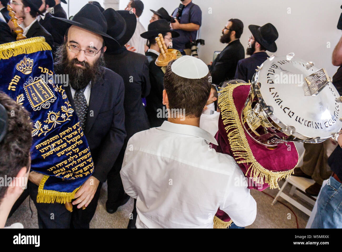 Miami Beach Florida,ceremony,completion,new Sefer Torah,rabbi,rebbe ...