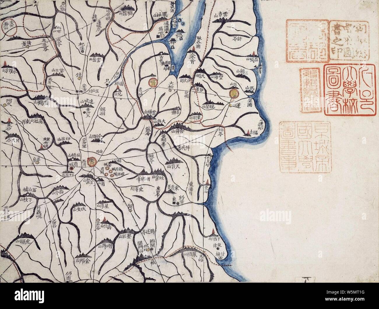 Daedongyeojido (Gyujanggak) 17-01 Stock Photo - Alamy